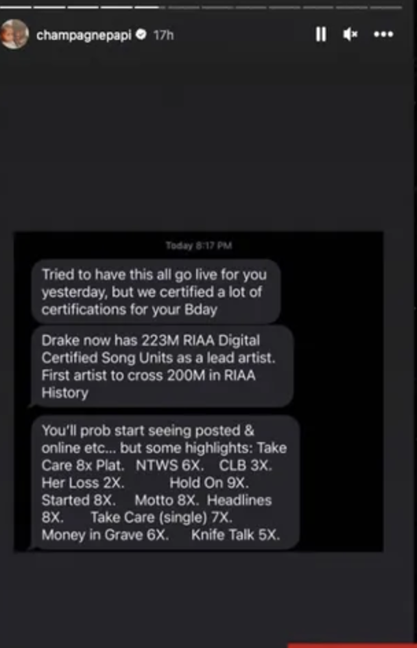 Drake Hits Another RIAA Milestone, Selling Over 200M Digital Units