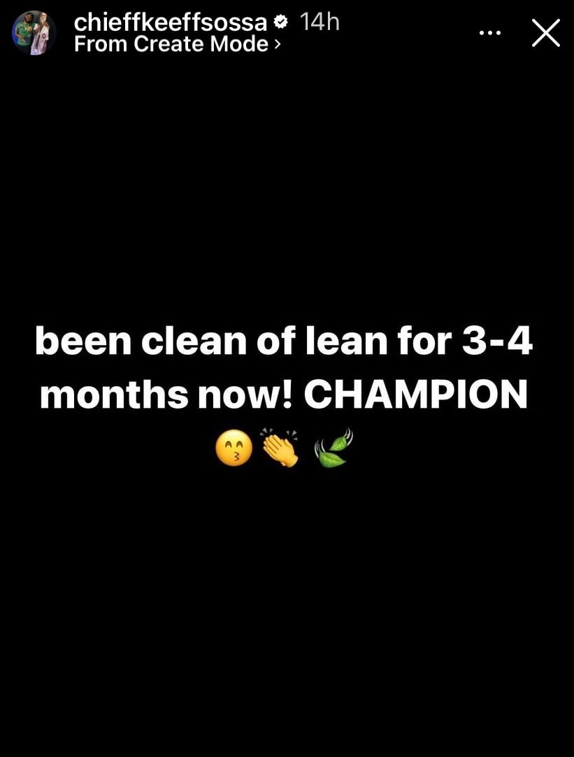 Chief Keef Announces Being Clean From Lean For 3-4 Months