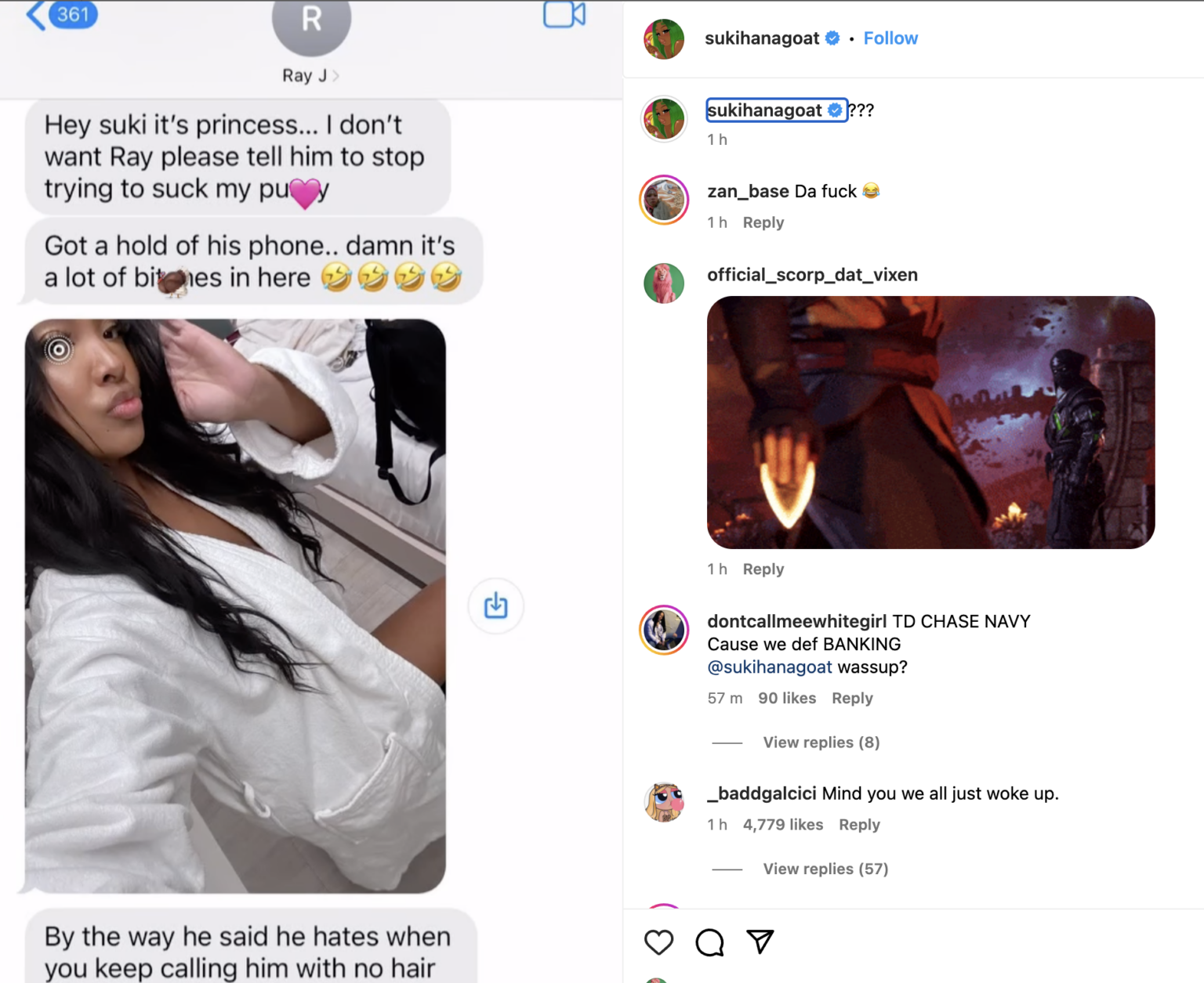Princess Love Put Ray J & Sukihana On Blast With Shocking DMs