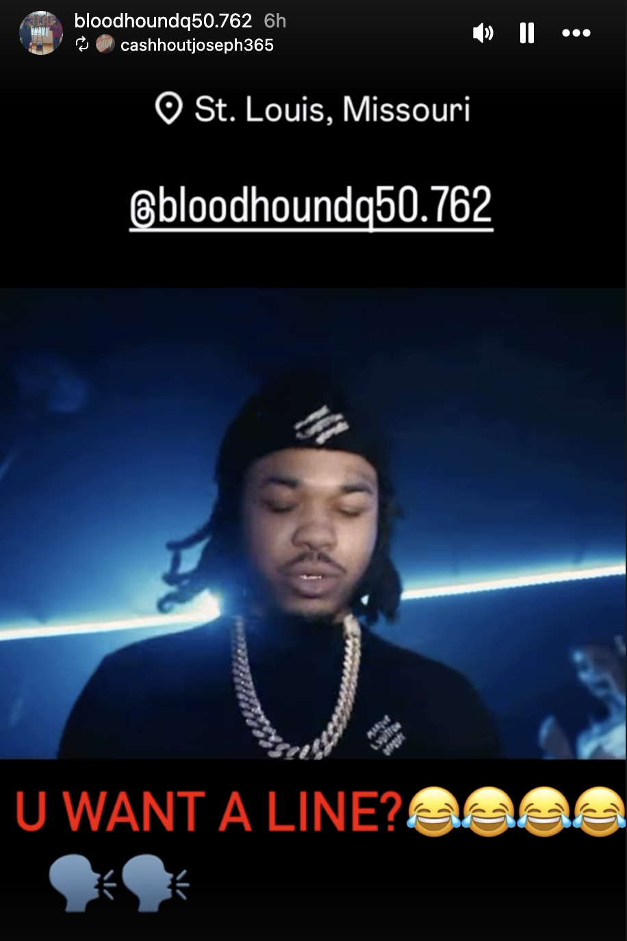 Bloodhound Q50 Snorts Substance On Live After Shooting Claims